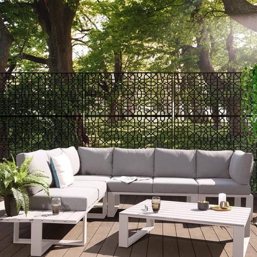 Outdoor Privacy Screen Free Standing Basil Rust 76x47 | eBay