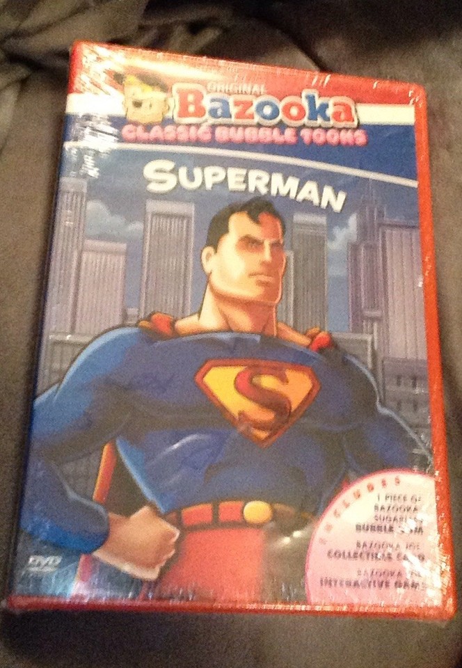 Bazooka Classic Bubble Toons: Superman (DVD) with Bazooka Joe Card-Game ...