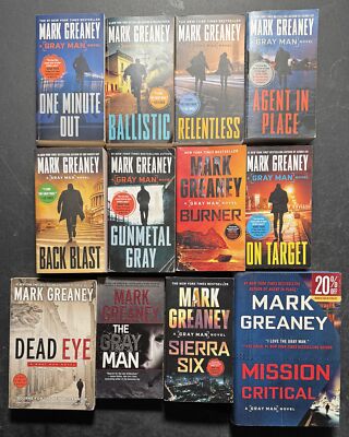 Complete Series Set GRAY MAN 1-12 Mark Greaney Thriller Lot | eBay
