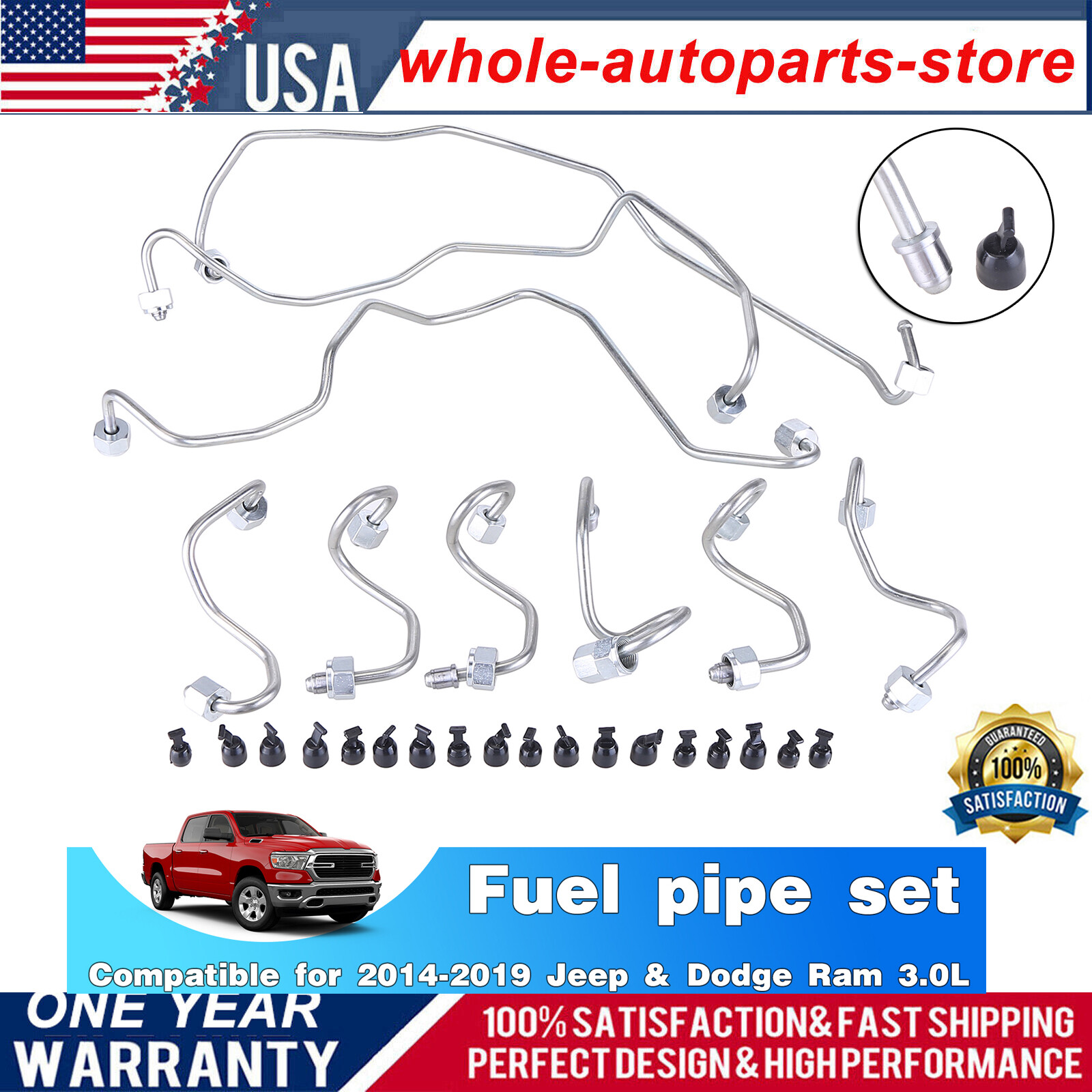 New Diesel Injector Lines for 2014-2019 3.0L Jeep & Dodge Ram EcoDiesel ...