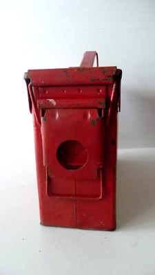Vintage SCF ammo box Military marking approx. 7 x 10 x 3.5 Painted red ...
