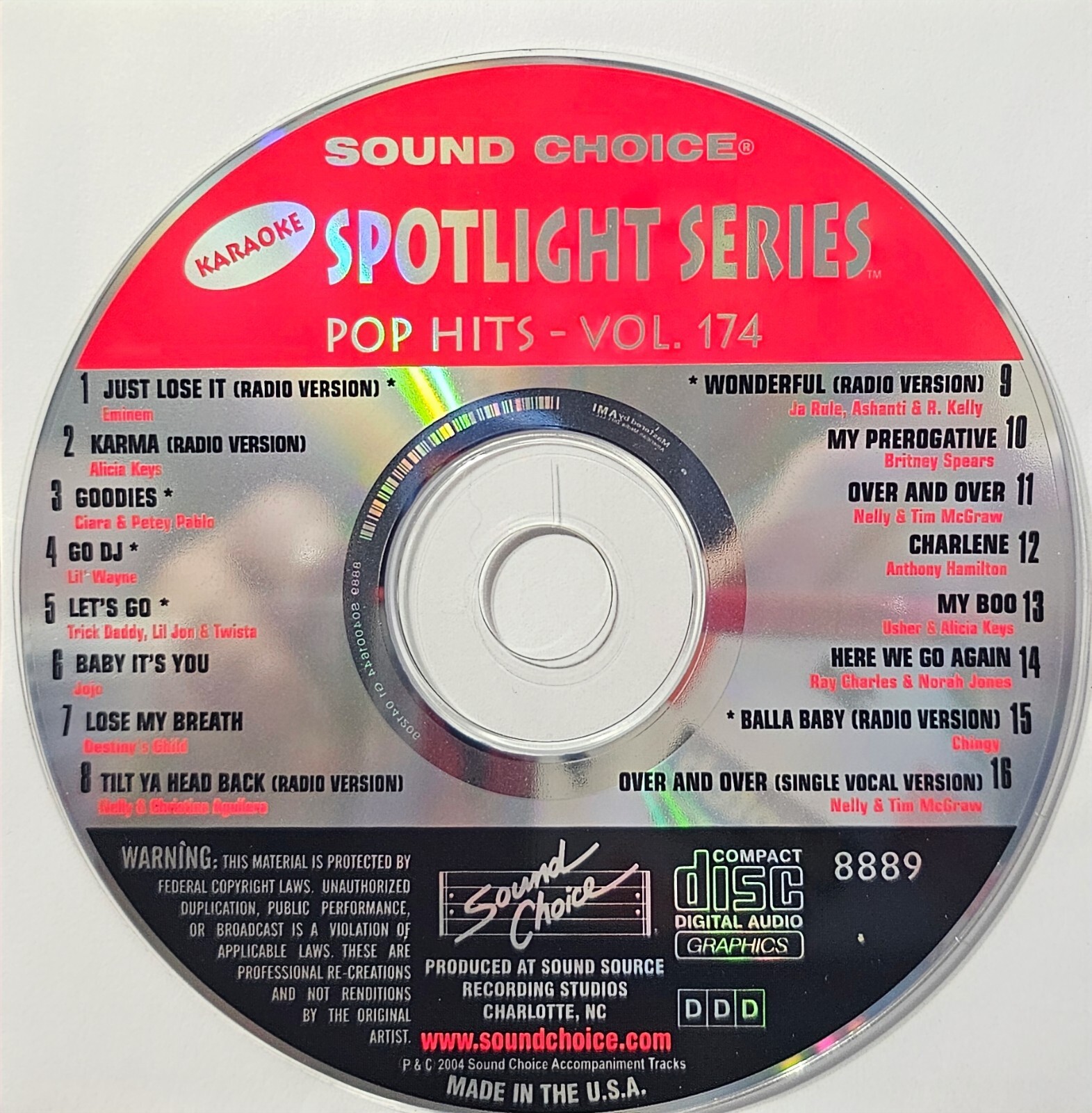 SC8889 POP HITS SOUND CHOICE KARAOKE CDG LOT WA | eBay
