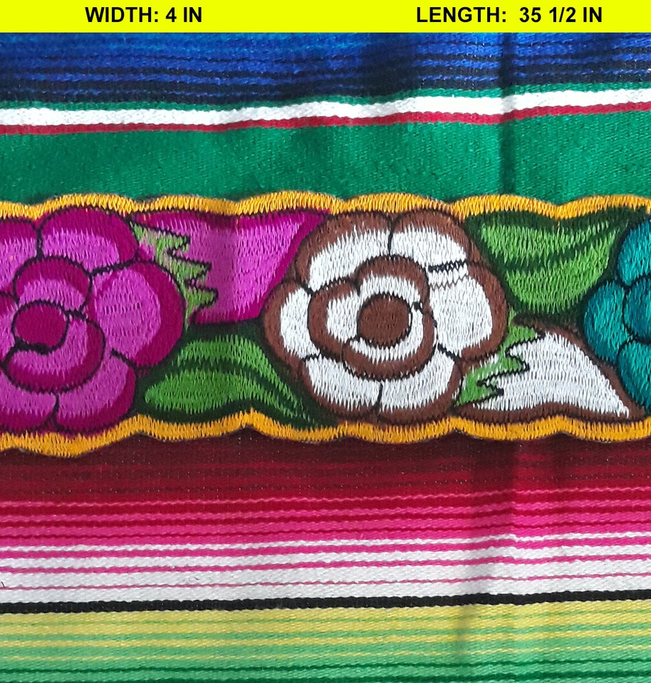 Handmade Mexican Embroidered Sash from Chiapas Zinacantan | eBay