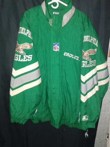 RARE 90'S NFL Philadelphia Eagles Kelly Green 🦅 Stadium Coat Vintage XL ...