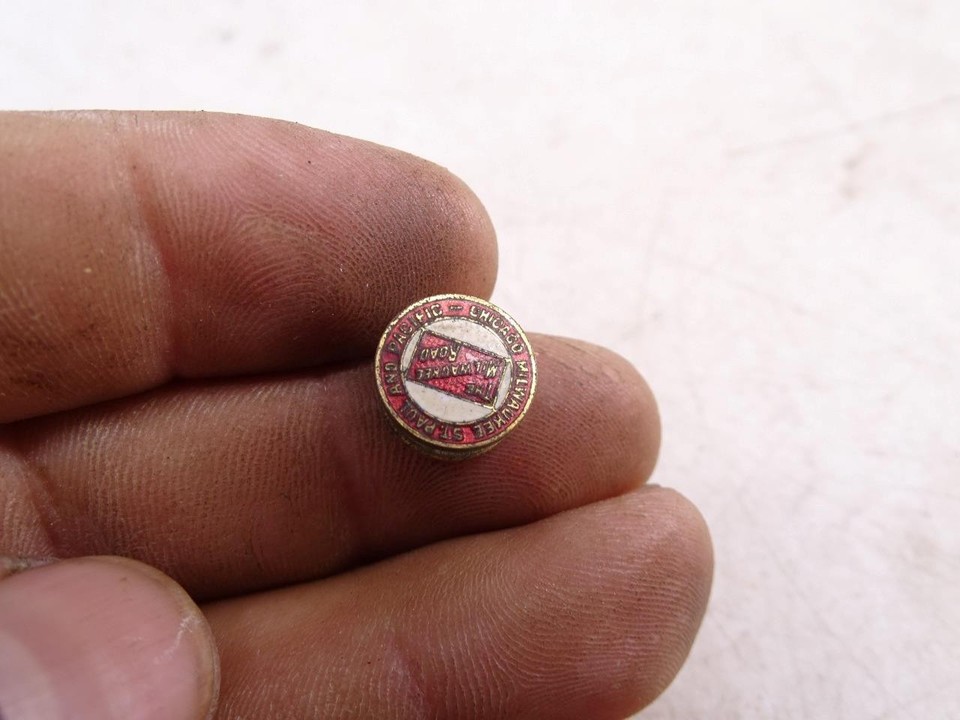 Antique CMStP&PRR The Milwaukee Road Railroad Lapel Pin Set Employee ...