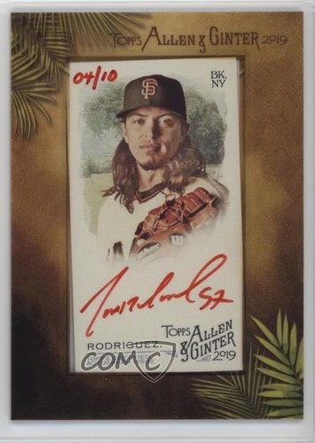 2019 Topps Allen & Ginter Mini Baseball Red Ink 4/10 Dereck Rodriguez ...