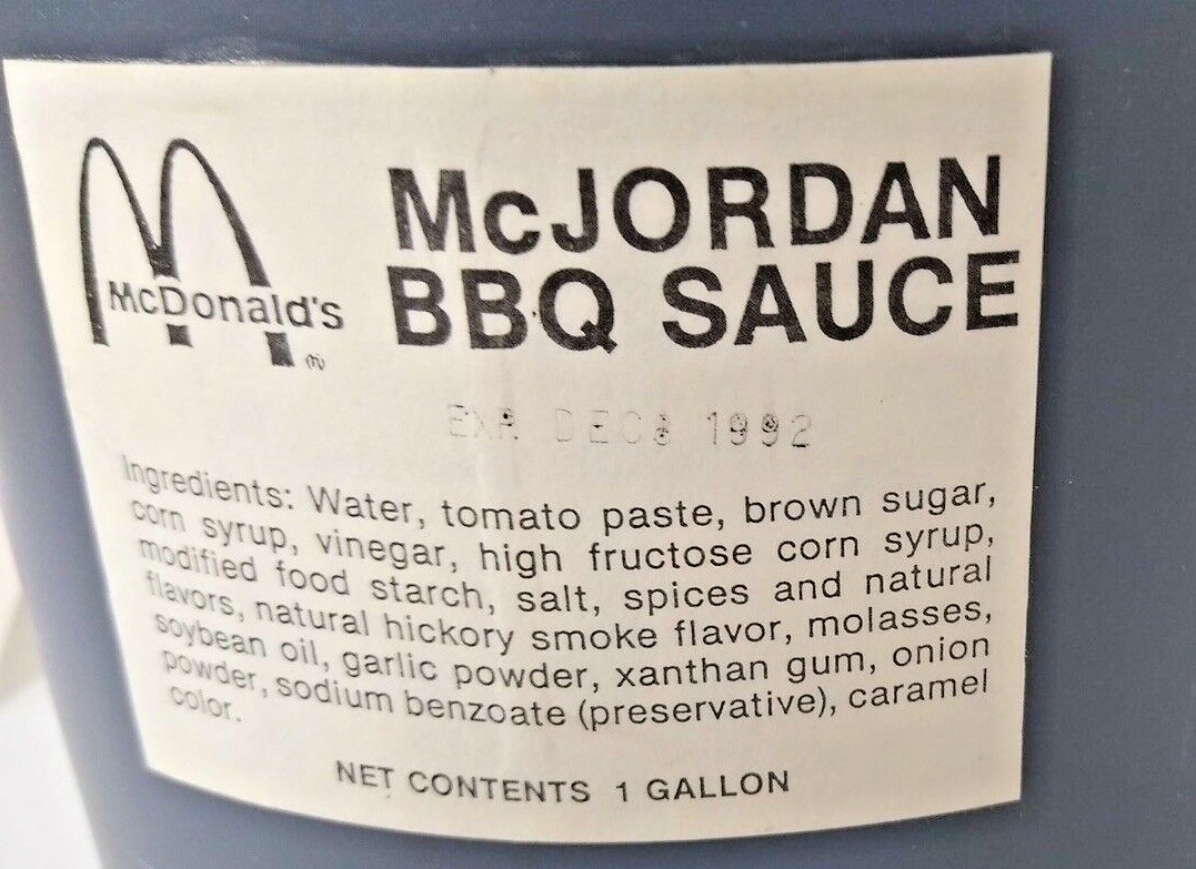 ONE OF A KIND, MICHAEL JORDAN/McDonald's MCJORDAN BBQ Sauce - BRAND NEW ...