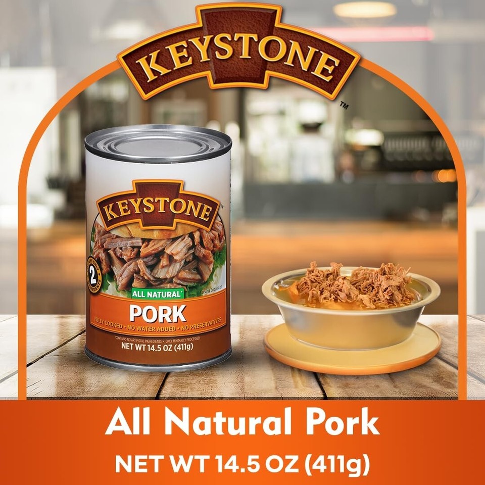 (Pack of 120 Cans 14oz) Keystone Meats | Beef | Pork | G Beef | Turkey ...