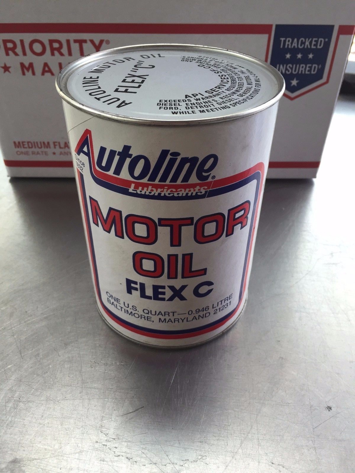 Vintage Antique Autoline Lubricants Motor Oil Baltimore Maryland Sign ...