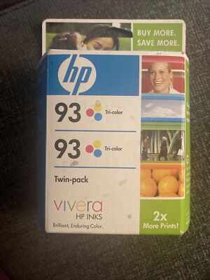 SEALED PACKAGE HP 93 INK TWIN-PACK TRI-COLOR INKJET CARTRIDGE DESKJET ...