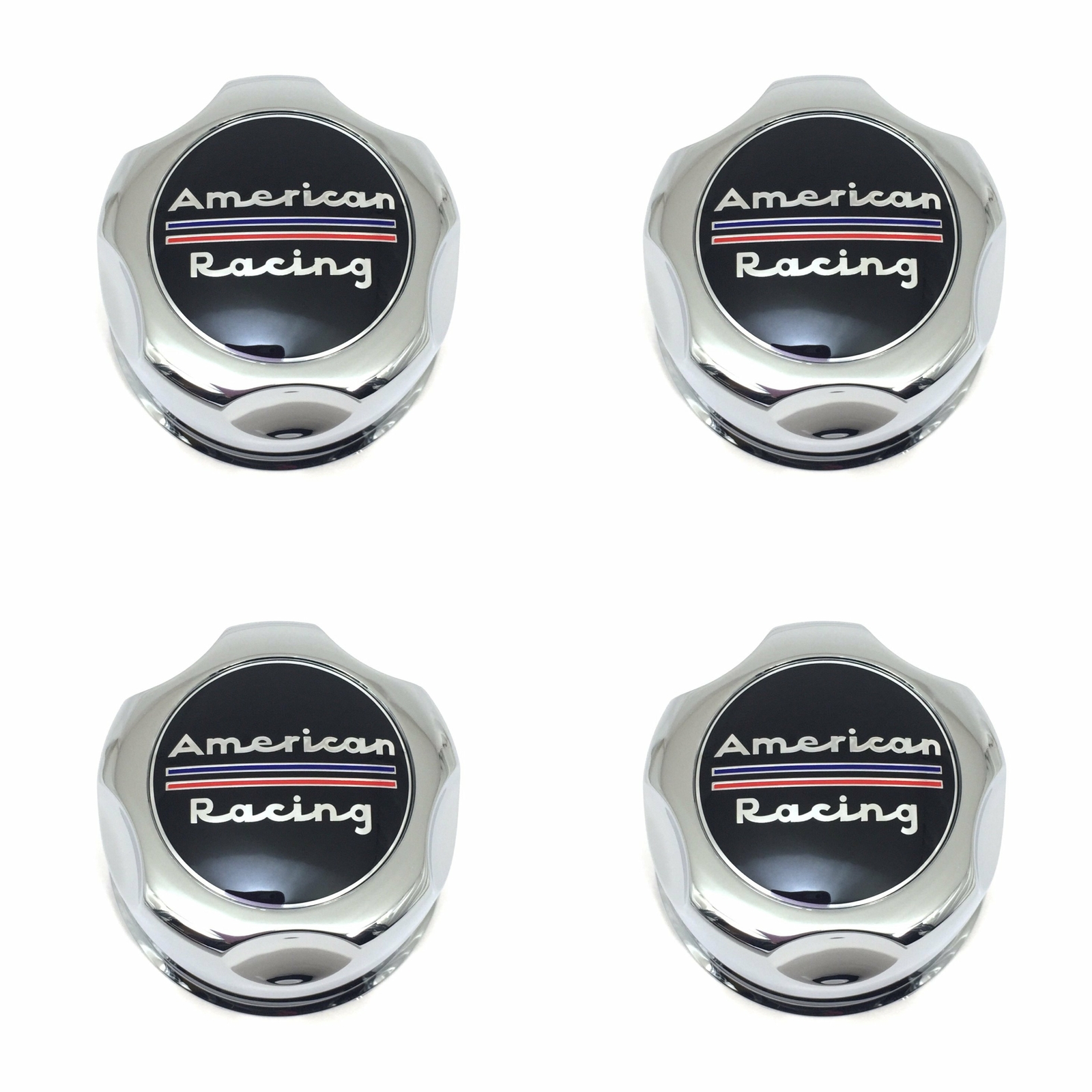 4 American Racing Chrome Center Caps for 5/6L AR767 AR923 Mod 12 AR172 ...
