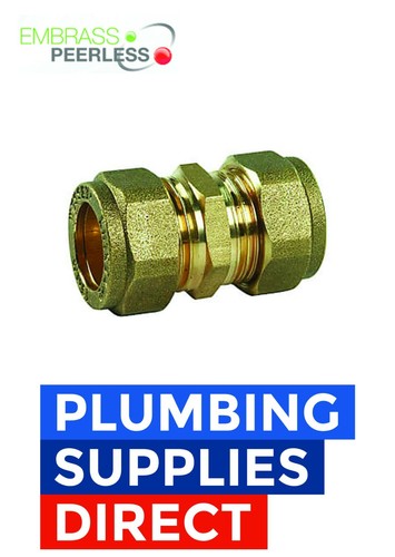 * Embrass Peerless - Compression Brass Straight Coupler 15mm - ST002 | eBay