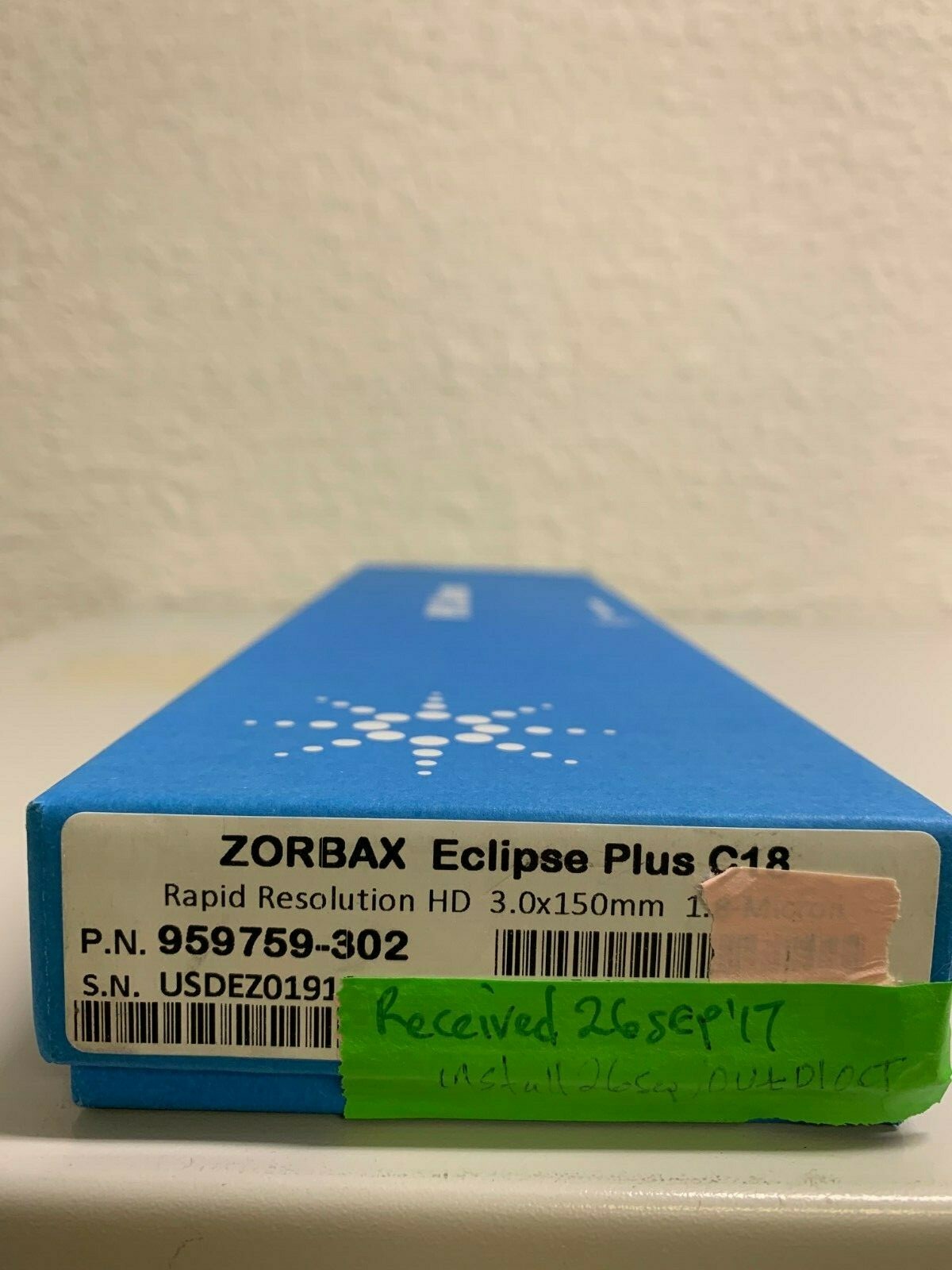 Agilent Zorbax Eclipse Plus C18-RRHD 3.0x150mm 1.8-Micron P/N: 959759 ...