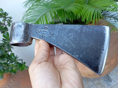 Antique Old Large Axe Wrought Carbon Steel Blacksmith Marks Signature ...
