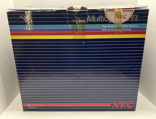 Vtg NEC MultiSpeed EL-1 Laptop Computer ~ Original Box. BOX ONLY 49 Cm X 43 X 22 | eBay