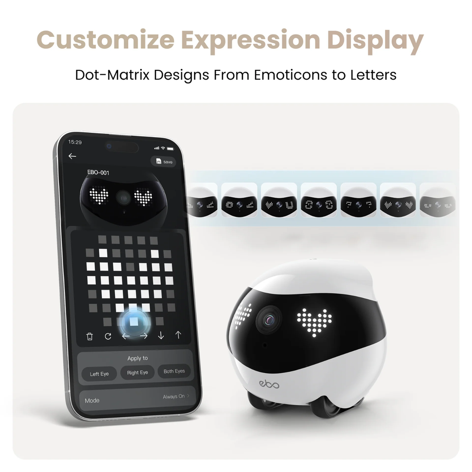 EBO Air 2 - Smart Pet Robot w 2K Camera, Laser Play & AI Voice Robin ...