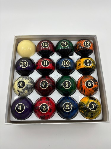 Pro Series Fusion Black Marble Swirl Billiard Balls Complete Set | eBay
