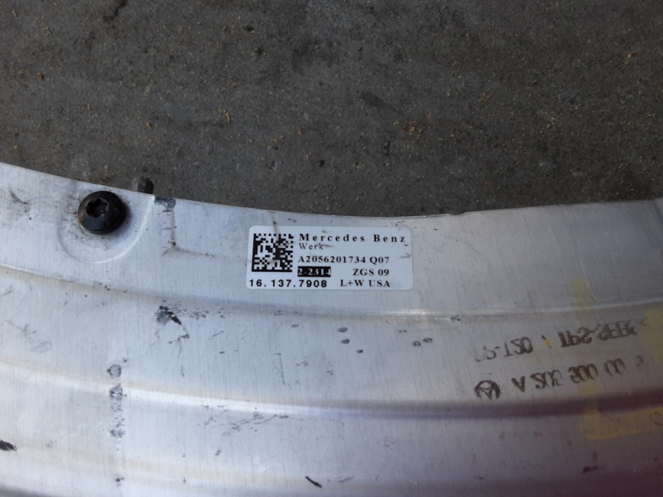 Front Upper Radiator Support 2056201734 Mercedes C Class W205 2015-21 ...