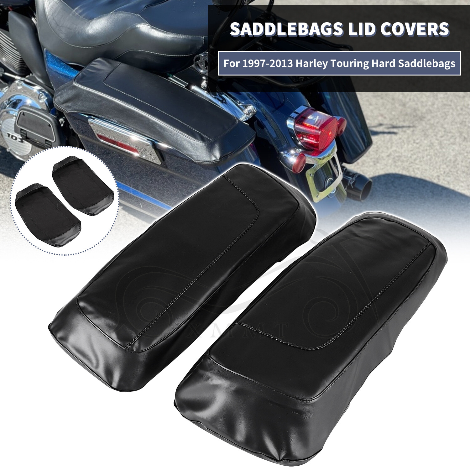 Dustproof Hard Saddlebag Lid Covers Protector For Harley Street Road ...