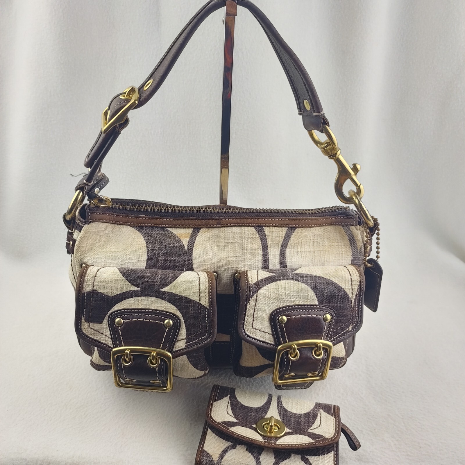 Coach Signature Legacy Denim Leather Hobo Shoulder Ba… - Gem