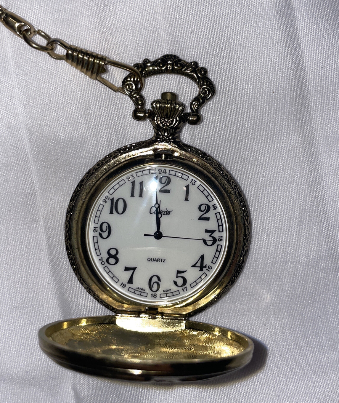 Collezio Quartz Pocket Watch - EAGLE-GOLD COLOR CIB 43873 WTQ-EAG | eBay