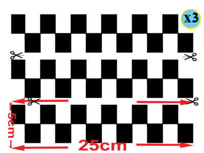 CHECKERED Flag PATTERN EDIBLE ICING STRIPS WRAP CAKE IMAGE FROSTING ...