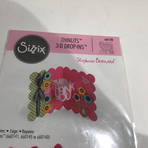 Sizzix Thinlits Die Thank You 3D Drop Ins 9 dies Stephanie Barnard 661128 | eBay