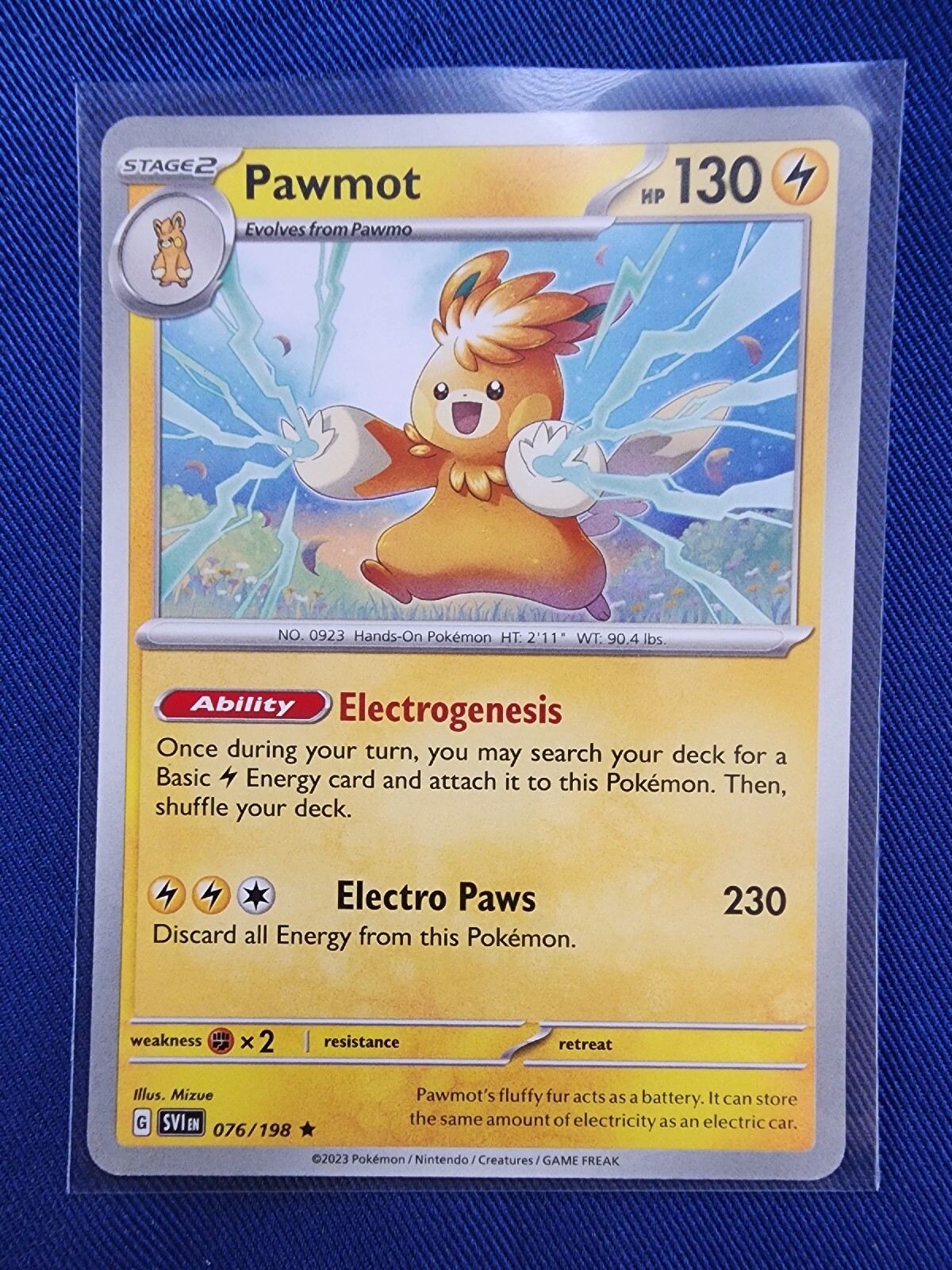 Pawmot 076/198 NONHOLO NM/M Scarlet and Violet Pokemon Card | eBay