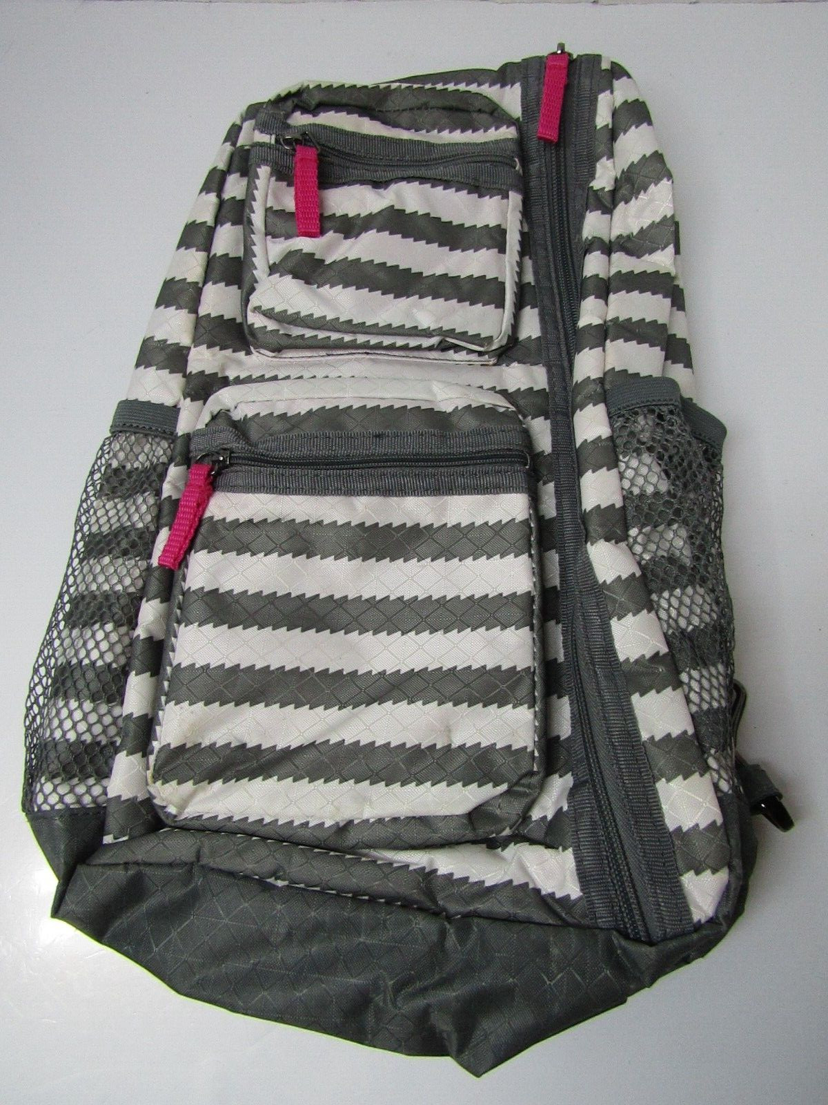 Thirty One Sling Back Bag Backpack Grey Wave White St… - Gem