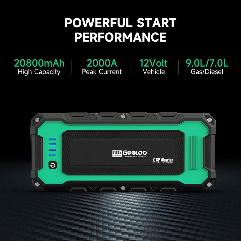 GOOLOO GP2000/GP3000/GP4000/GT4000S/GT4000 12V Car Battery Jump Starter ...