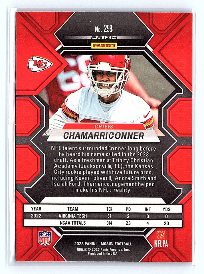 2023 Panini Mosaic Chamarri Conner Green Mosaic #298 Rookie (RC ...