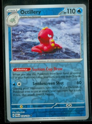 Pokemon OCTILLERY 034/182 Paradox Rift - Rev Holo - - MINT | eBay