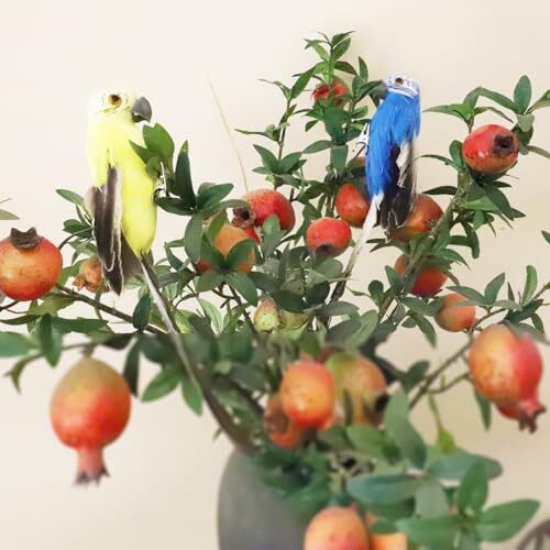 FBIRDY 2pcs Artificial Parrot Foam Feathered Parrot Clip on Bird for ...
