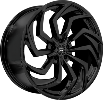 20" Lexani Shadow Wheels Gloss Black Stagger Custom Rims Fit Mercedes S ...