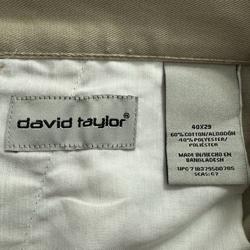 David Taylor Collection Men’s Pants Khaki Waistband Stretch Size 38x29 ...