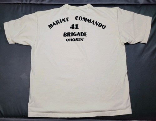 Royal Marine Commando 41 Military Tshirt Chosin Korea Mens L/XL Vintage 50s 60s? | eBay