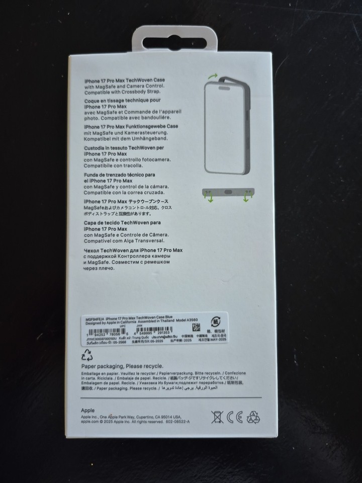 Apple iPhone 17 Pro Max TechWoven Case with MagSafe - Blue | eBay UK