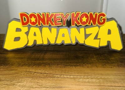 Donkey Kong Bonanza 3D Logo Sign Self Standing Shelf Art Wall Display ...