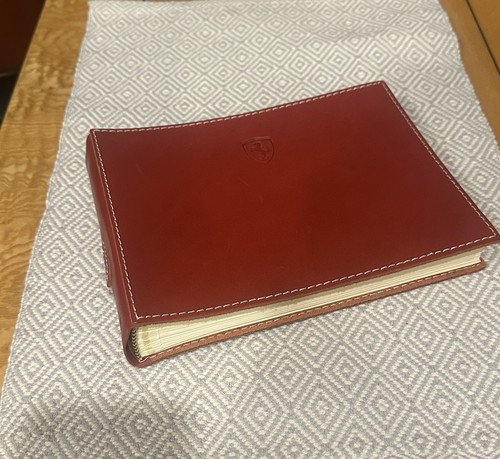 Ferrari Notebook Photobook Red Leather Stunning White Contrast ...