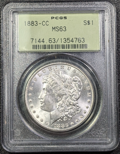 1883-CC Morgan Silver Dollar PCGS MS63 OGH - **UNDER GRADED GEM ...
