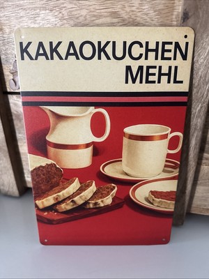 Blechschild DDR | Kakaokuchen Mehl Küche | Deko Ost Vintage Retro ...