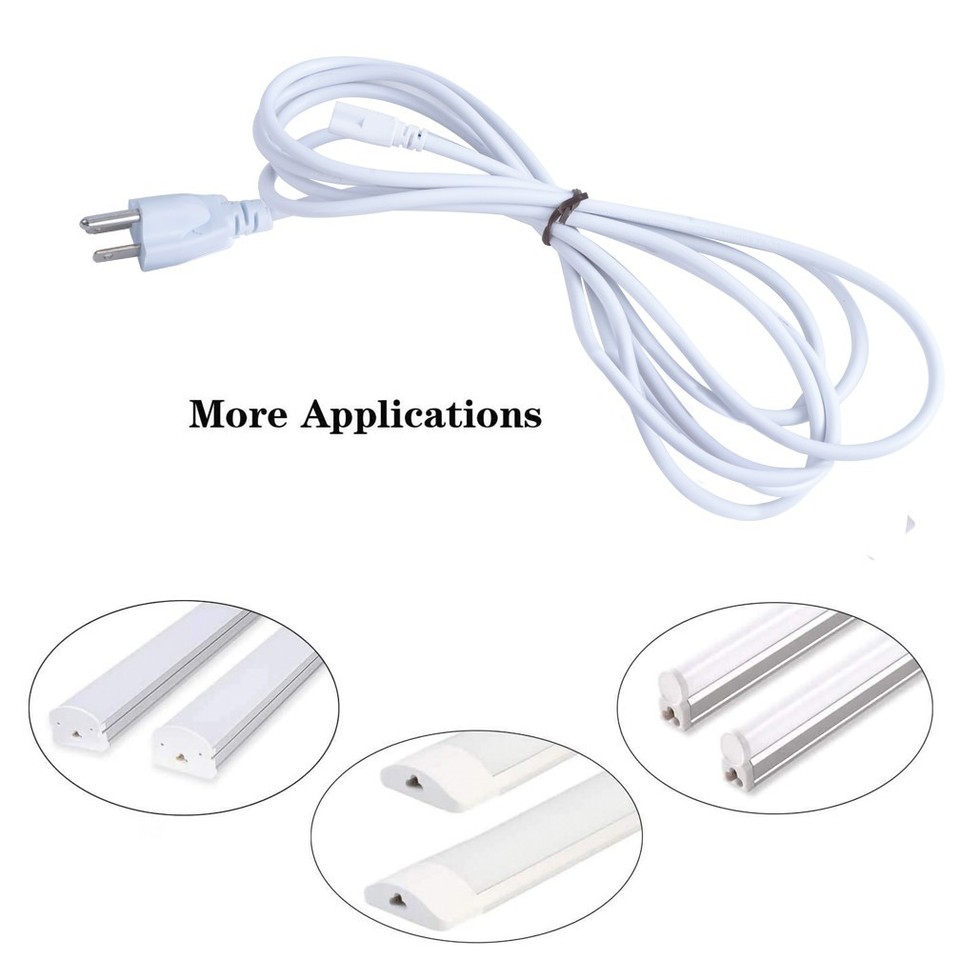 3 Pack 5FT T5 T8 LED Tube Power Extension Cable without On/Off Switch ...