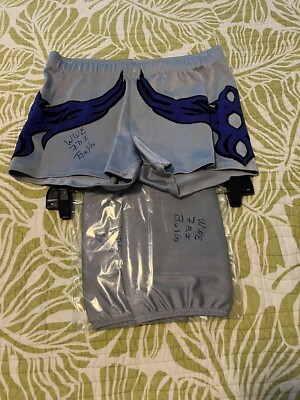 TNA/ECW/WWE/WCW Big Vito Part Of FBI Silver Trunks With Purple &Black ...