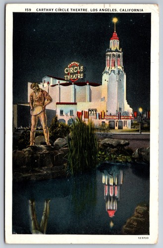 Los Angeles California~Carthay Circle Theater~Gold Panner Statue~1930 ...