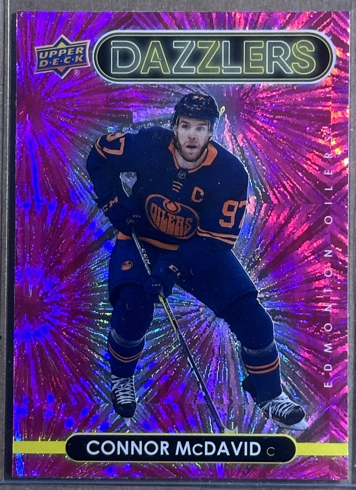 2021-22 UD PINK DAZZLERS CONNOR McDAVID EDMONTON OILERS DZ-19 PINK=1: ...