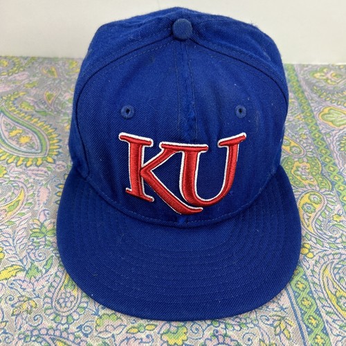 Kansas Jayhawks Mens Hat Cap Fitted 7 3/4 New Era 59Fifty 100% Wool ...