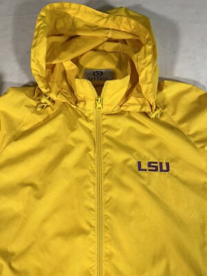 Vantage Yellow LSU Tigers Rain Jacket Size Medium Unisex Sportswear | eBay