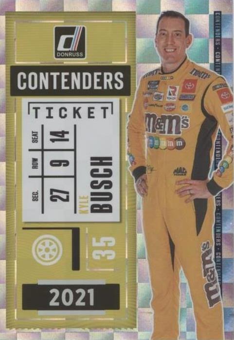 2021 Panini Donruss NASCAR - Contenders Kyle Busch #CON3 Checkers for ...