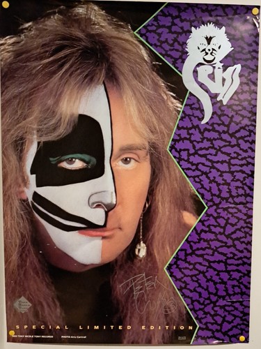 PETER CRISS POSTER, 23"x17",solo Lp CRISS,original drums promo poster ...