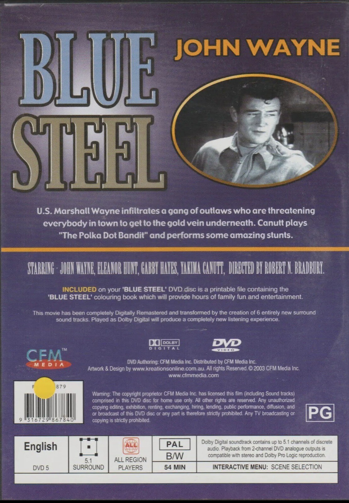 Blue Steel (DVD) - New & Sealed | Region ALL | John Wayne | eBay